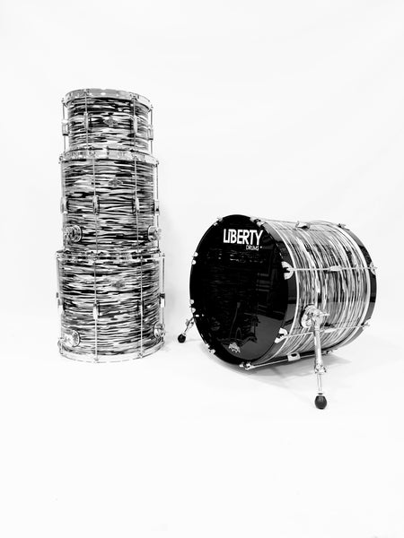 Liberty custom shell pack in 70's black oyster – Liberty Drums